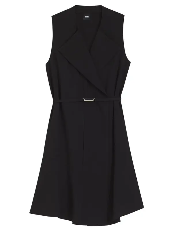 BOSS Crepe Wrap Dress - Black