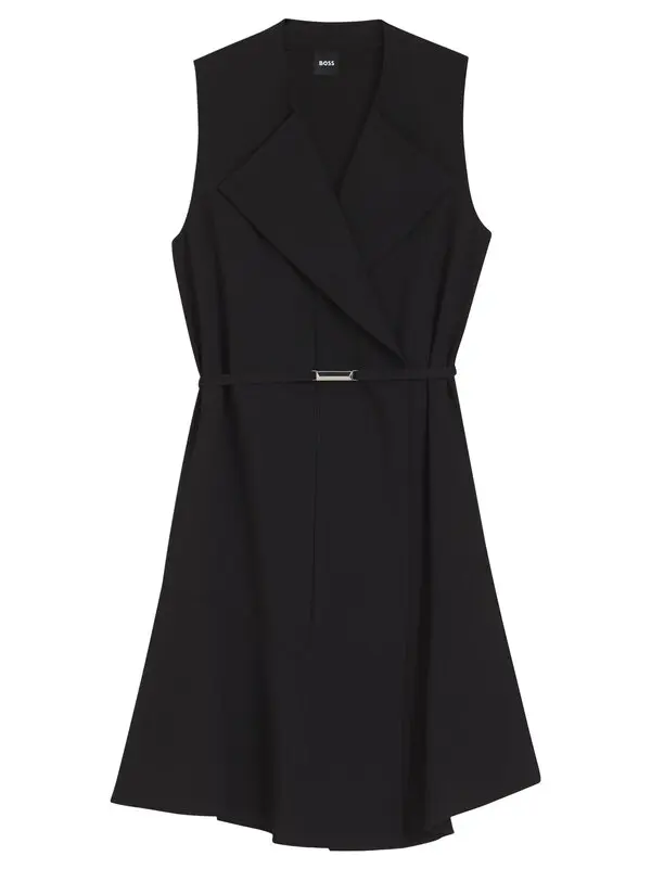 BOSS Crepe Wrap Dress - Black