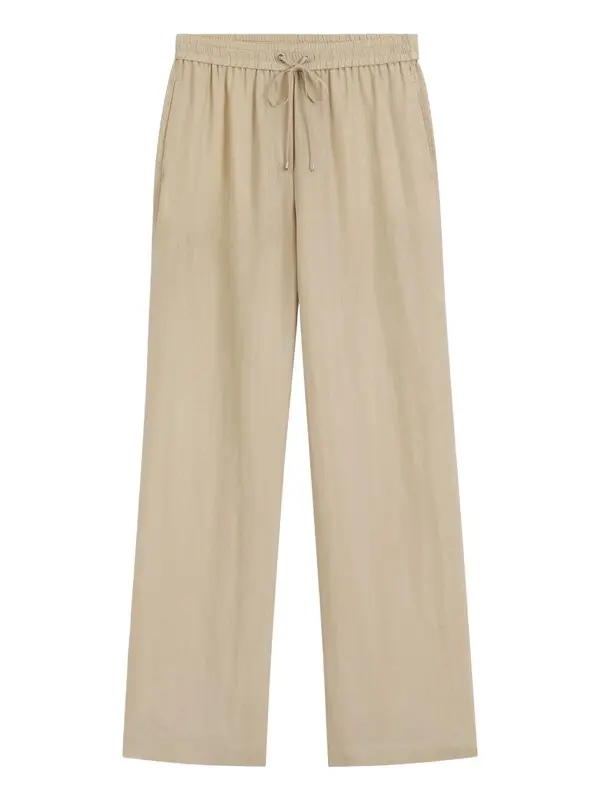 BOSS Relaxed-fit Drawcord Trousers - Light Beige