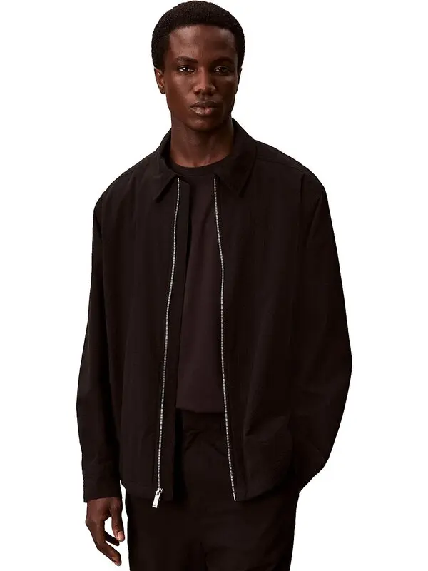 Calvin Klein Textured Shirt Jacket - Black