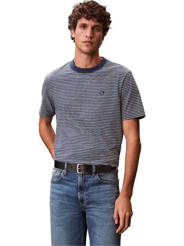 Calvin Klein Stripe Relaxed T-shirt - Dark Denim