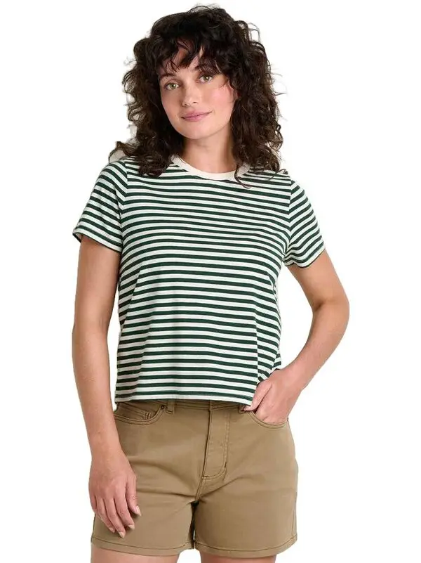 TOAD & CO Re-form Crew Neck Tee - Cilantro Pattern
