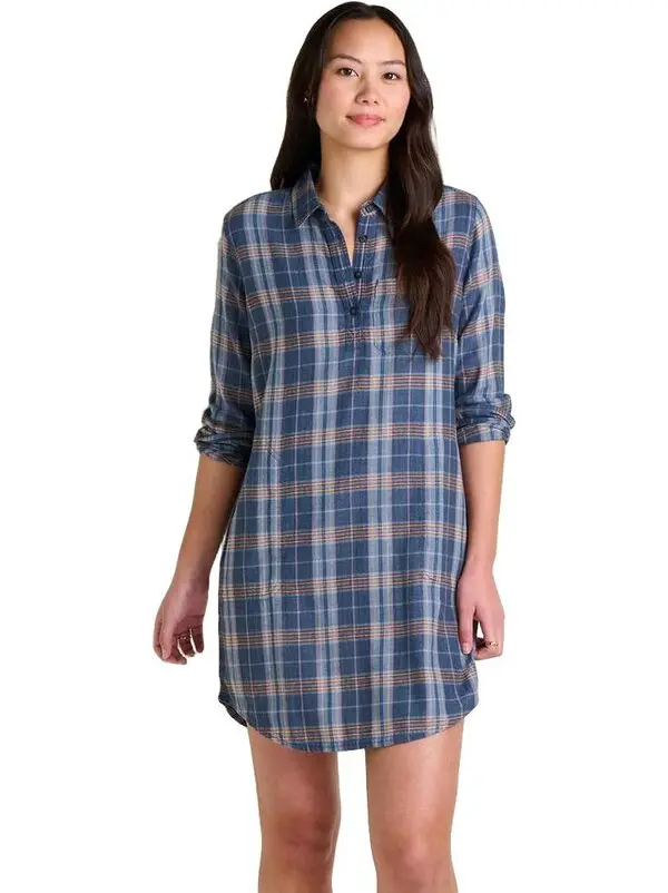 TOAD & CO Re-form Popover Long Sleeve Dress - Midnight Pattern