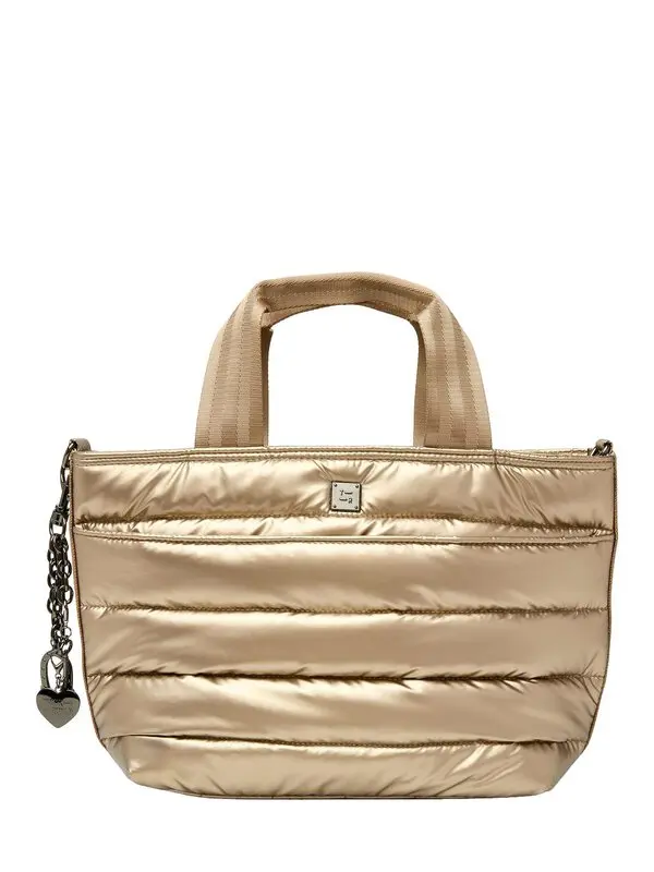 THINK ROYLN Tote Bag With Pouch And Charm - Pearl Cashmere