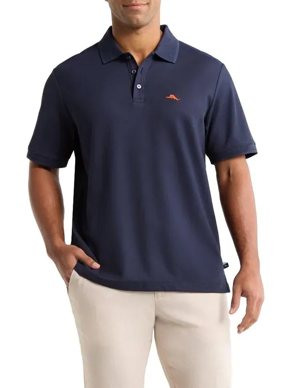 Tommy Bahama Emfielder Icon Solid Islandzone® Polo - Blue Note