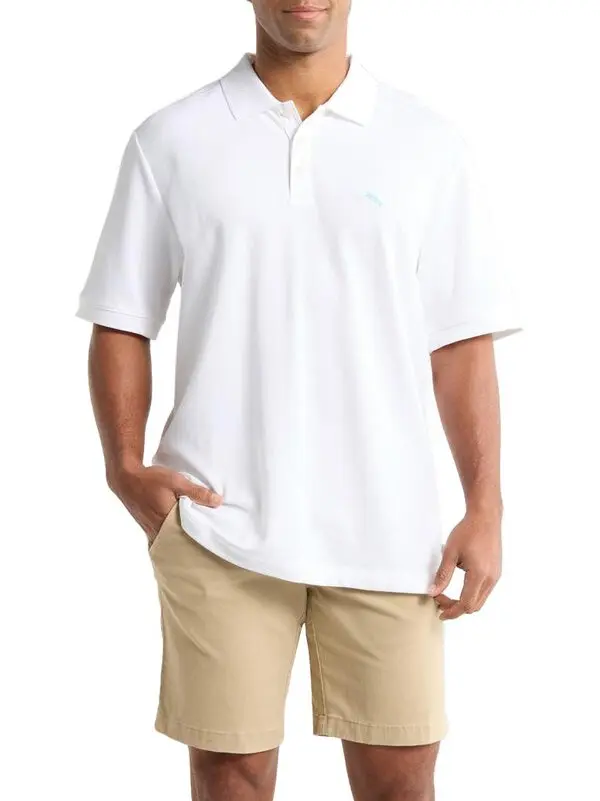 Tommy Bahama Emfielder Icon Solid Islandzone® Polo - Bright White