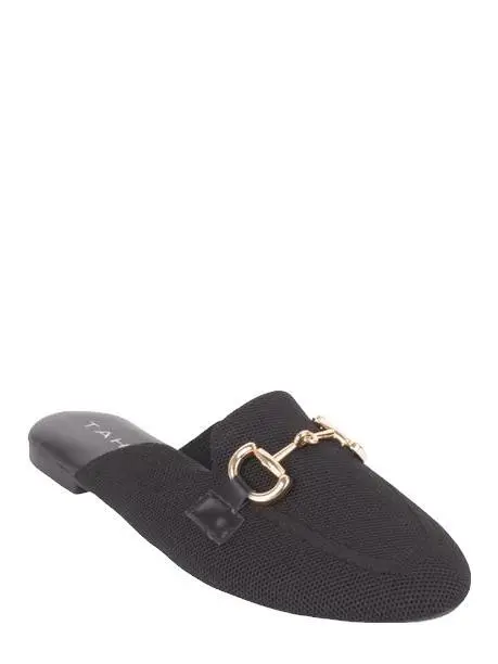 Tahari Augustine Bit Loafer Mule - Black/gold