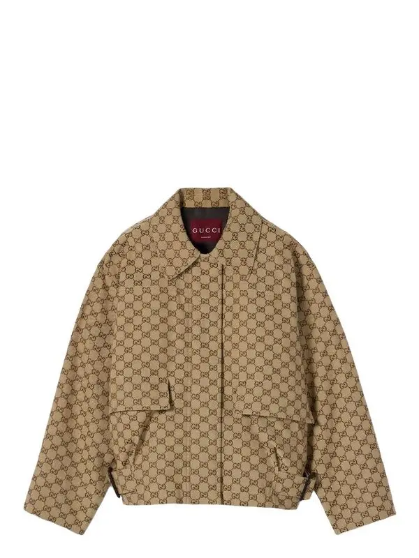 Gucci Gg Canvas Bomber Jacket - Brown
