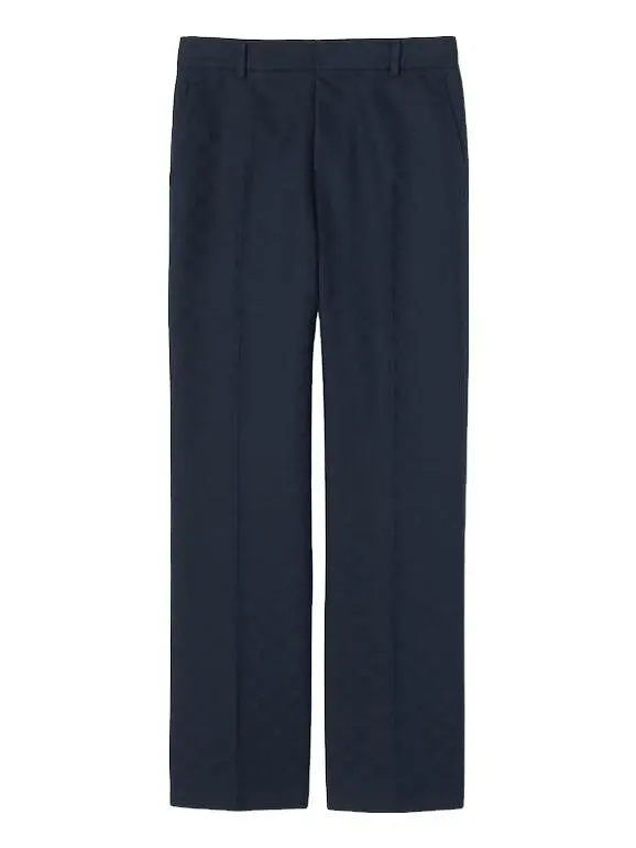 Gucci Gg Cotton Gabardine Pants - Blue