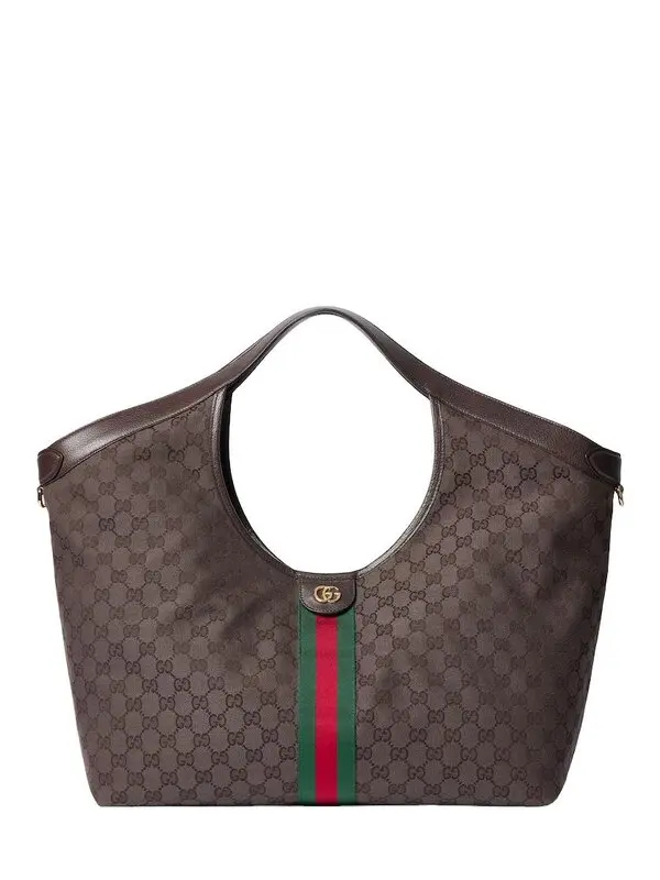 Gucci Giglio Large Tote Bag - Brown