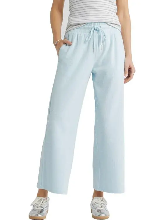 Caslon Ankle Wide Leg Travel Pants - Blue Delicate