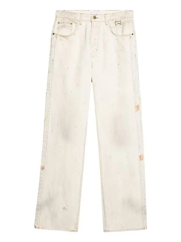 Rhude Traxedo Relaxed Fit Jeans - Woodland White