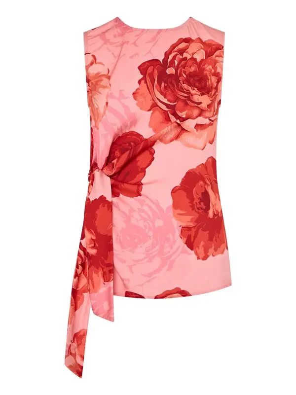 MILLY Serena Floral Sleeveless Top - Pink