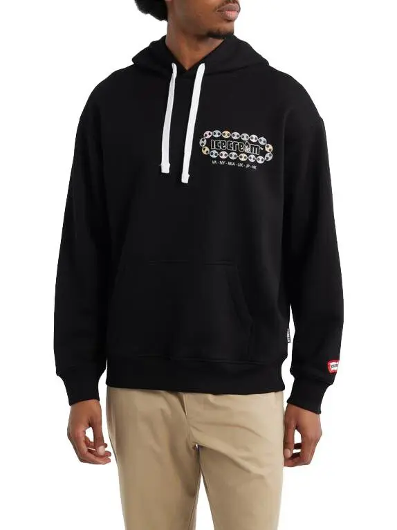 ICECREAM Chain Logo Cotton French Terry Hoodie - Black