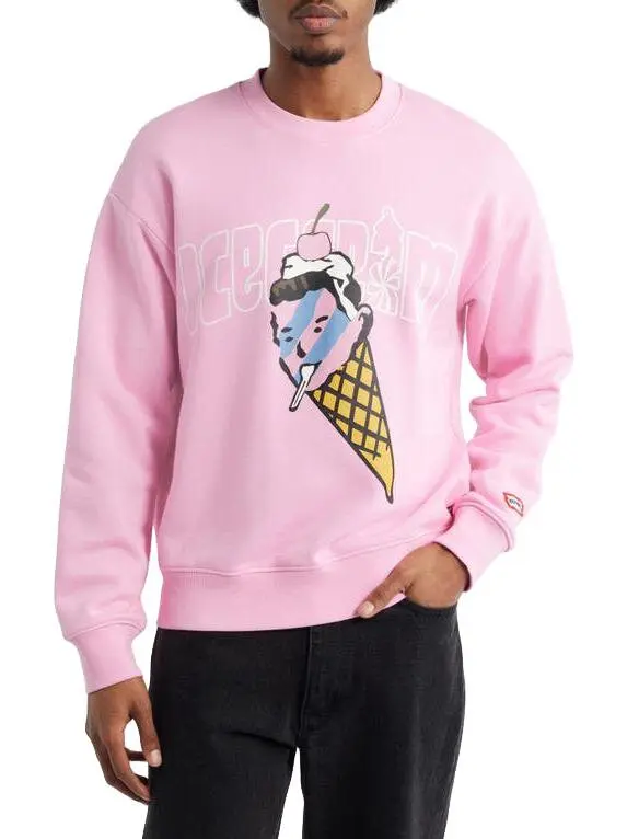 ICECREAM Cone Graphic Sweatshirt - Prism Pink