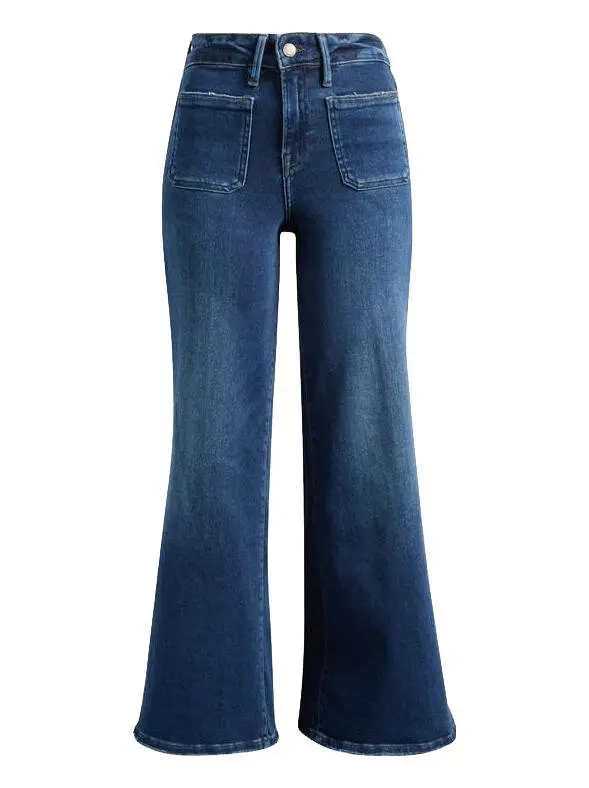 Good American Soft Tech Good Waist Palazzo Jeans - Indigo511