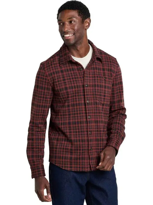 TOAD & CO Shadowbrook Long Sleeve Shirt - Deep Mahogany Pattern