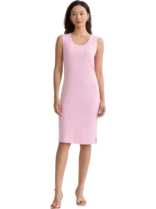 Ming Wang Sleeveless Knit Sheath Dress - Perfect Pink