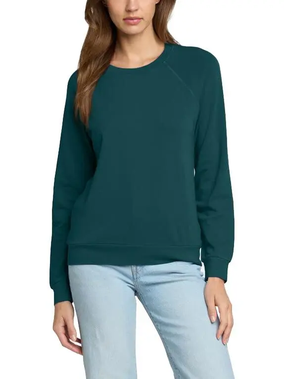 THE STANDARD STITCH Organic Cotton Raglan Sweatshirt - Deep Sea