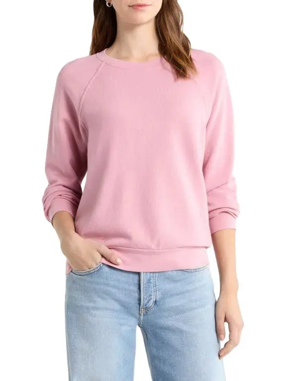 THE STANDARD STITCH Organic Cotton Raglan Sweatshirt - Mauve