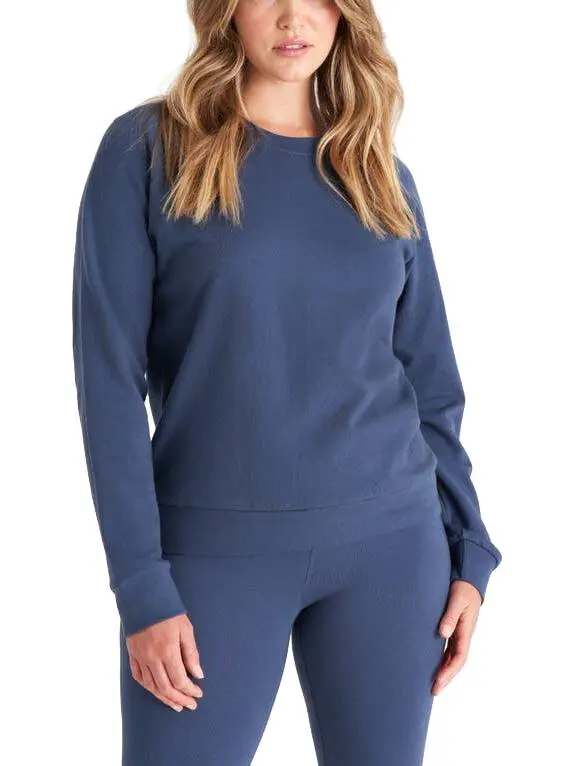THE STANDARD STITCH Organic Cotton Raglan Sweatshirt - Midnight
