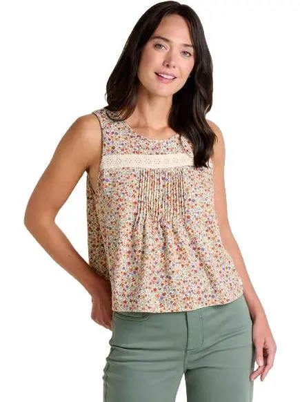 TOAD & CO Manzana Pintuck Tank - Salt Print