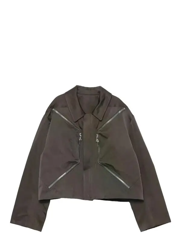 Rick Owens Zip Blixa Mac Jacket - Brown