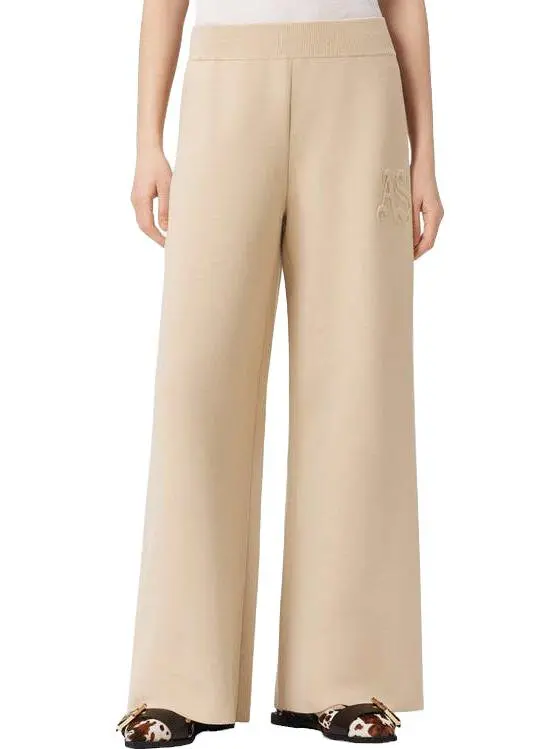 ALLSAINTS Sonny Knit Wide Leg Pants - Pebble White