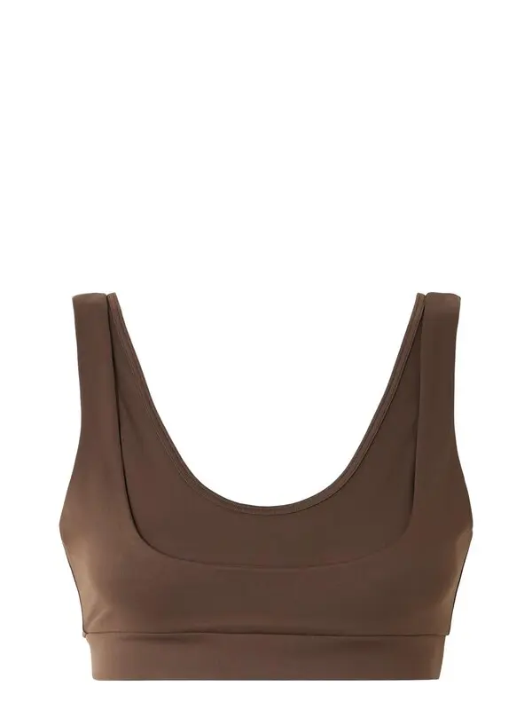 SKIMS Nike Double Strap Scoop Bra - Brown