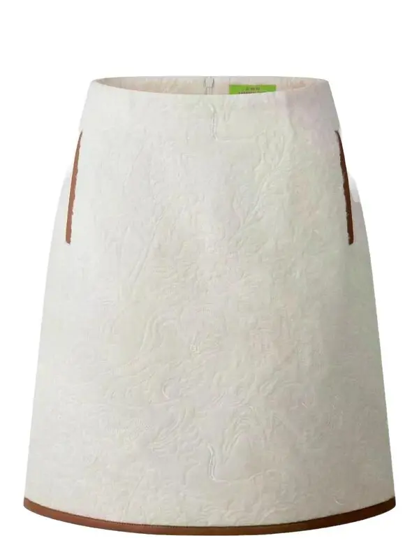 Shanghai Tang Floral-embroidered Skirt - White