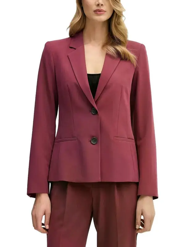 Sisley Notched Lapel Blazer - Red