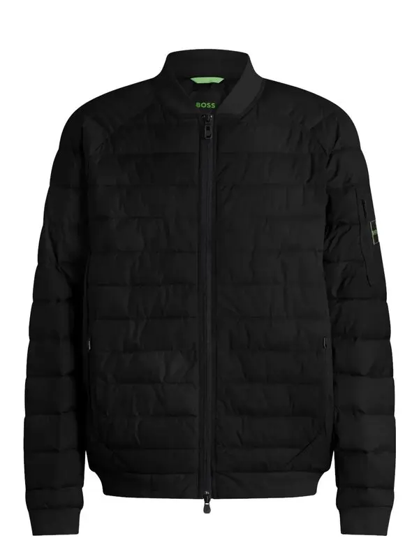 BOSS Quilted Bomber Jacket - Black