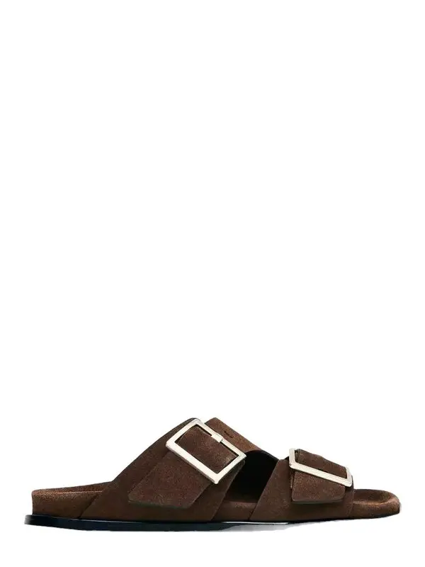 ALOHAS Alba Buckle Strap Sandals - Brown
