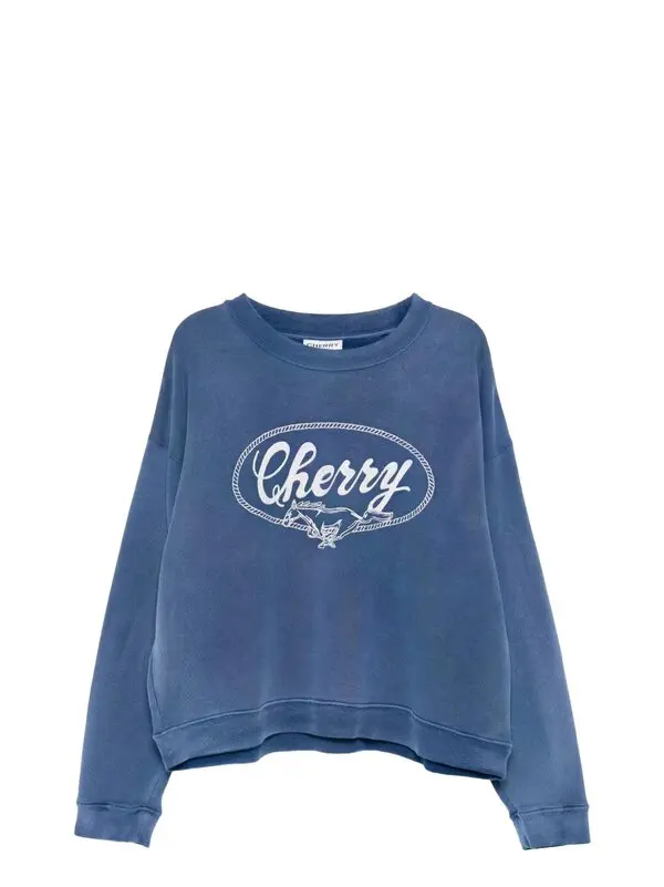 CHERRY LA Logo-embroidered Sweatshirt - Blue