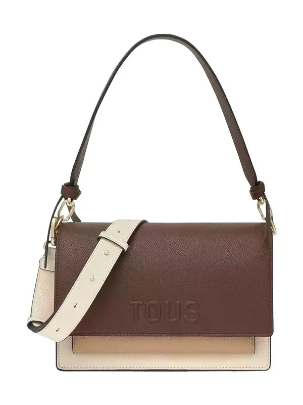 TOUS Embossed Satchel Crossbody Bag - Brown