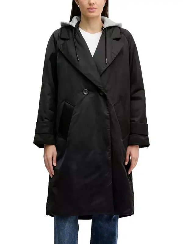 Sisley Double-breasted Coat - Black