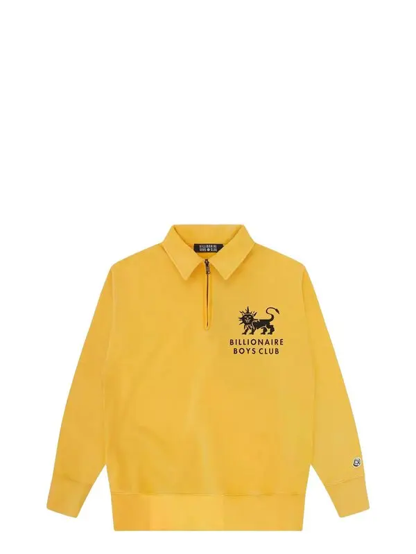 BILLIONAIRE BOYS CLUB Lion-motif Quarter-zip Sweatshirt - Yellow