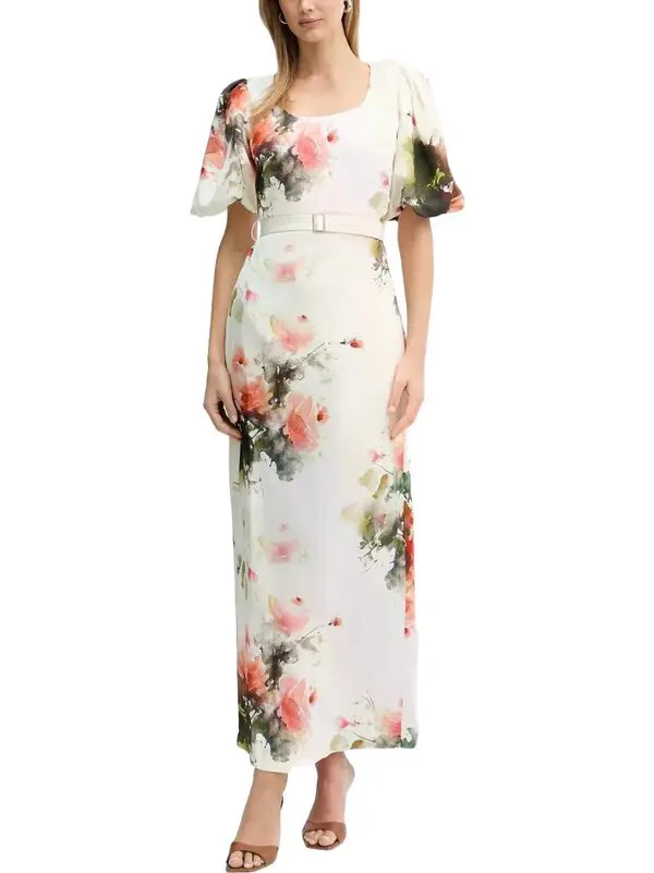 SILVIAN HEACH Floral-print Midi Dress - White
