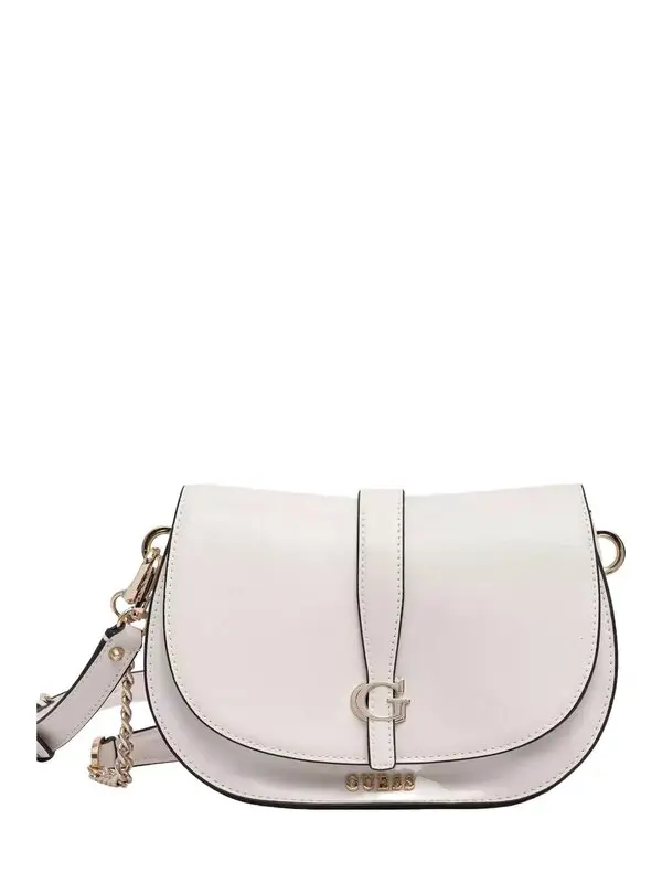 Guess Logo-plaque Crossbody Bag - White