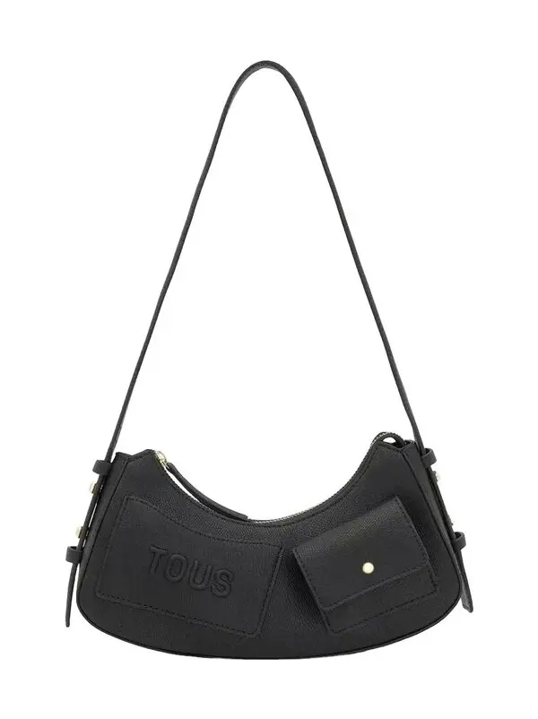 TOUS Logo Pocket Shoulder Bag - Black