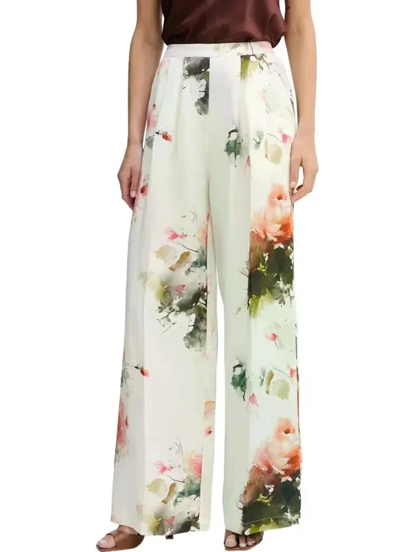 SILVIAN HEACH Floral Palazzo Pants - White