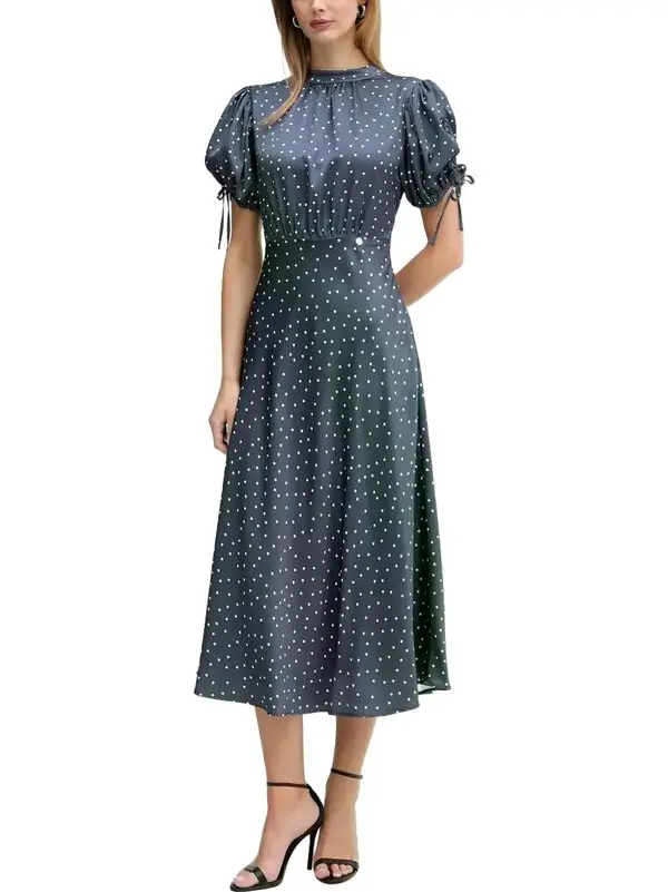 SILVIAN HEACH Polka-dot Midi Dress - Blue