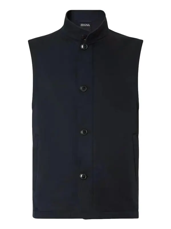 Zegna Button-up Gilet - Blue