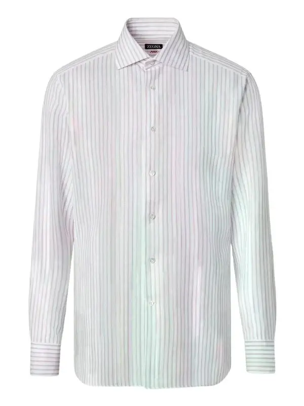 Zegna Striped Shirt - White