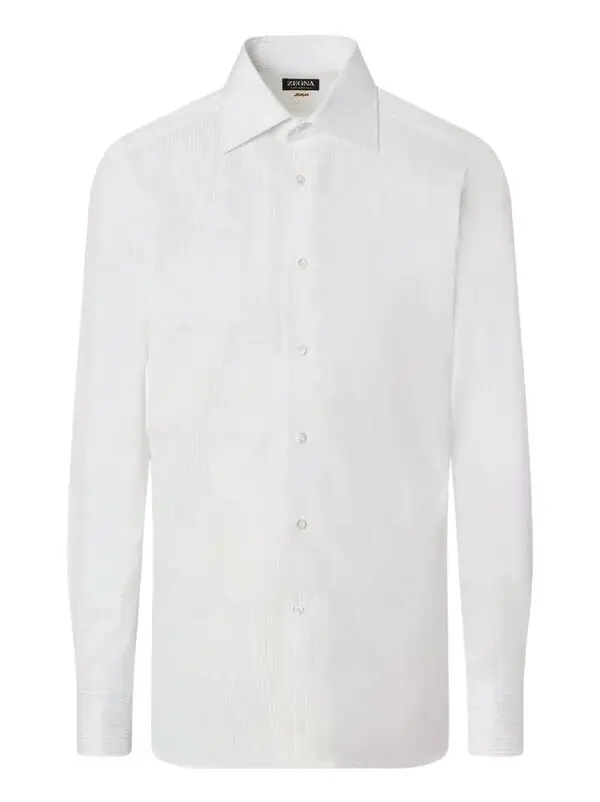 Zegna Centoventimila Structured Striped Shirt - White
