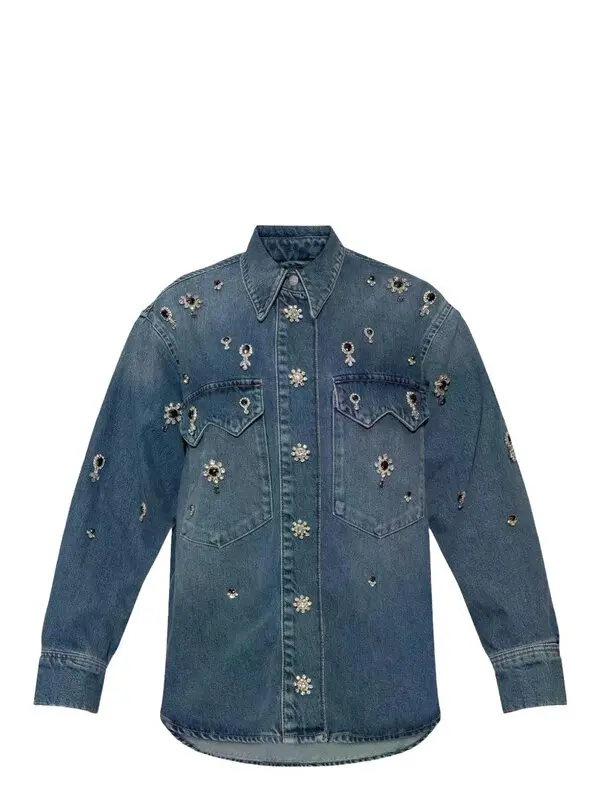 ALLSAINTS Embellished Shirt - Blue