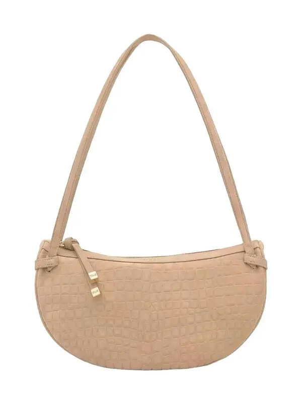TOUS Embossed Halfmoon Shoulder Bag - Neutrals