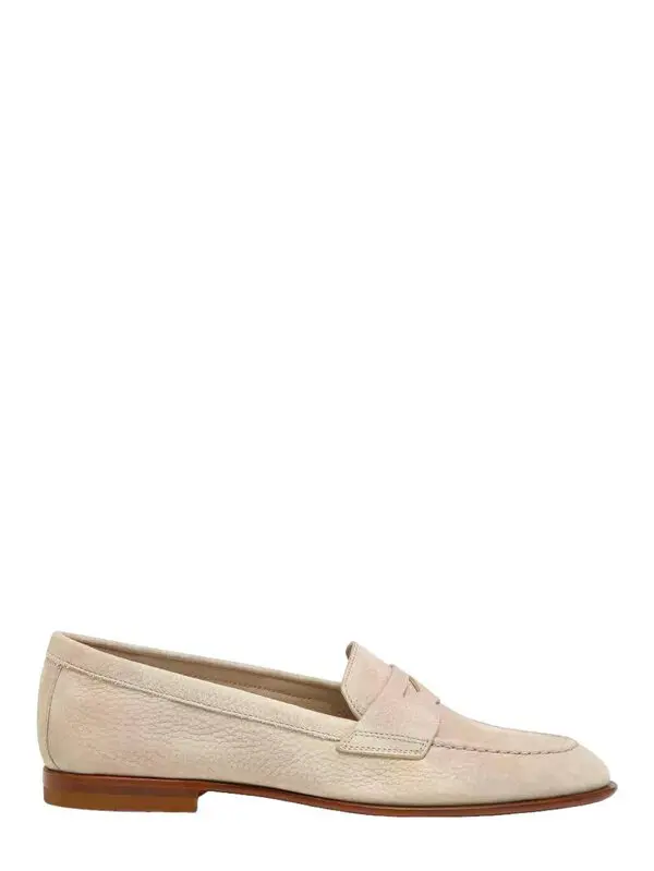 Santoni Round-toe Penny Loafers - Neutrals