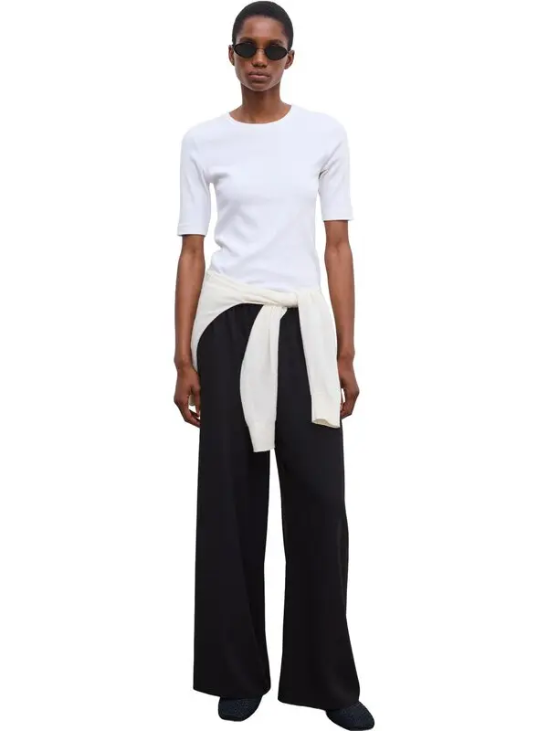 HOUSE OF DAGMAR Crepe Trousers - Black