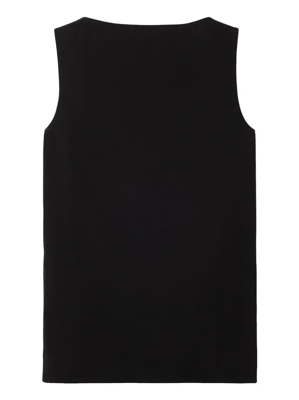 HOUSE OF DAGMAR Sleeveless Crepe Top - Black